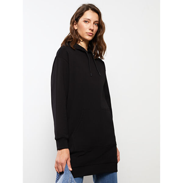 LCW BASIC Kapüşonlu Düz Uzun Kollu Kadın Tunik LCW BASIC Kapüşonlu Düz Uzun Kollu Kadın Tunik