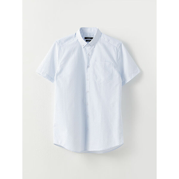 LCW FORMAL Slim Fit Kısa Kollu Desenli Poplin Erkek Gömlek LCW FORMAL Slim Fit Kısa Kollu Desenli Poplin Erkek Gömlek