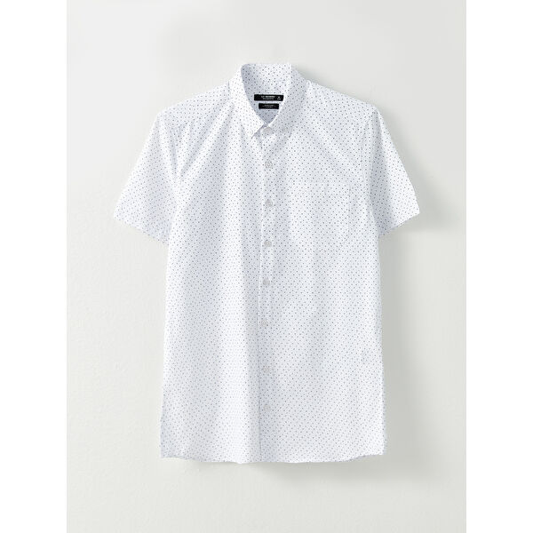 LCW FORMAL Slim Fit Kısa Kollu Desenli Poplin Erkek Gömlek LCW FORMAL Slim Fit Kısa Kollu Desenli Poplin Erkek Gömlek