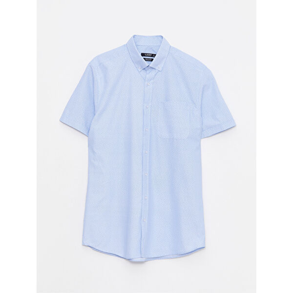 LCW FORMAL Slim Fit Kısa Kollu Armürlü Erkek Gömlek LCW FORMAL Slim Fit Kısa Kollu Armürlü Erkek Gömlek