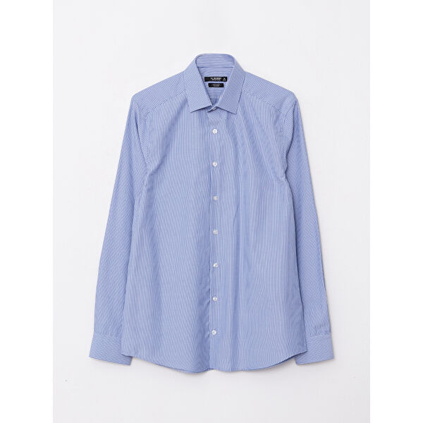 LCW FORMAL Slim Fit Uzun Kollu Çizgili Poplin Erkek Gömlek