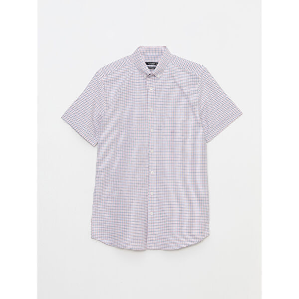 LCW FORMAL Slim Fit Kısa Kollu Ekose Poplin Erkek Gömlek LCW FORMAL Slim Fit Kısa Kollu Ekose Poplin Erkek Gömlek