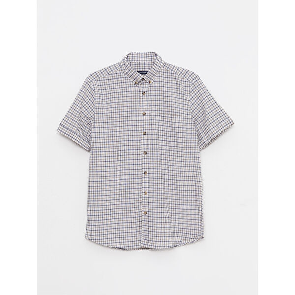 LCW CLASSIC Regular Fit Kısa Kollu Ekose Oxford Erkek Gömlek LCW CLASSIC Regular Fit Kısa Kollu Ekose Oxford Erkek Gömlek