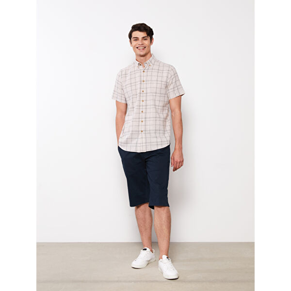 LCW CLASSIC Regular Fit Kısa Kollu Ekose Erkek Gömlek LCW CLASSIC Regular Fit Kısa Kollu Ekose Erkek Gömlek