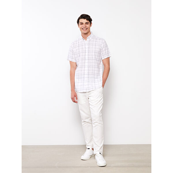 LCW CLASSIC Regular Fit Kısa Kollu Ekose Erkek Gömlek LCW CLASSIC Regular Fit Kısa Kollu Ekose Erkek Gömlek
