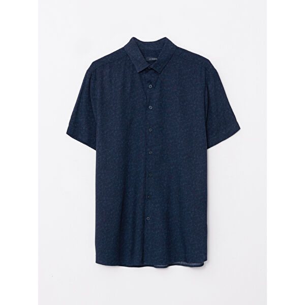 LCW CLASSIC Regular Fit Kısa Kollu Desenli Viskon Erkek Gömlek LCW CLASSIC Regular Fit Kısa Kollu Desenli Viskon Erkek Gömlek