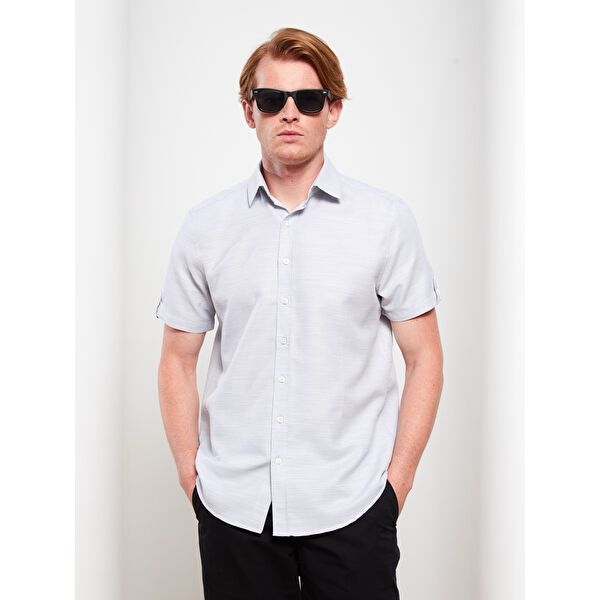 Standart Kalıp Kısa Kollu Erkek Gömlek