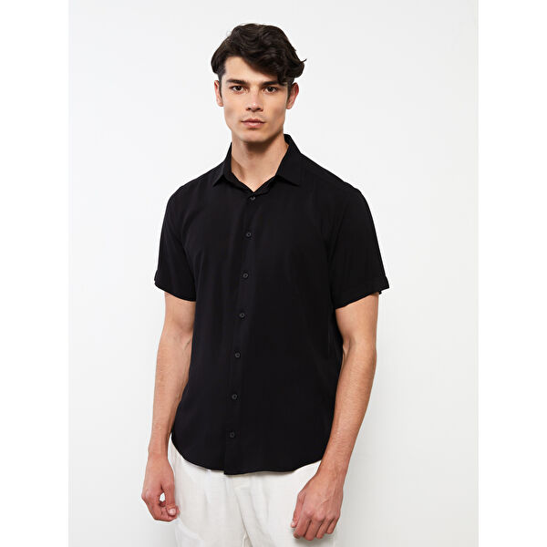LCW CLASSIC Regular Fit Kısa Kollu Erkek Gömlek