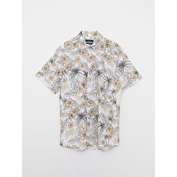 LCW CLASSIC Regular Fit Kısa Kollu Desenli Erkek Gömlek