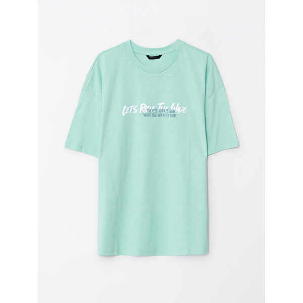 LCW CASUAL Bisiklet Yaka Kısa Kollu Baskılı Penye Erkek Tişört