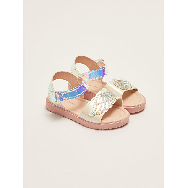 Tek Bantlı Patch Detaylı Kız Bebek Sandalet