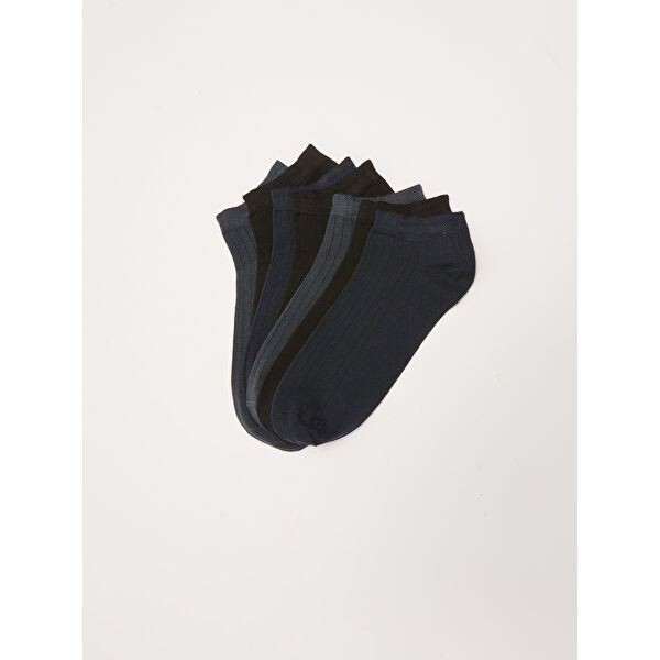 Çizgili Erkek Bambu Patik Çorap 7'li