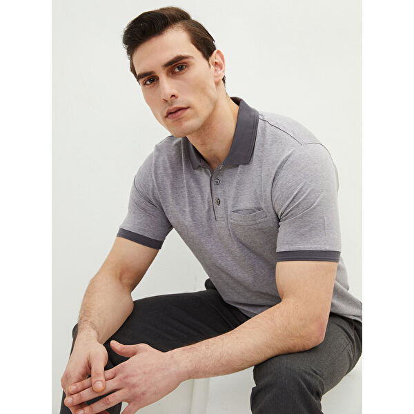 LCW CLASSIC Polo Yaka Kısa Kollu Erkek Merserize Tişört