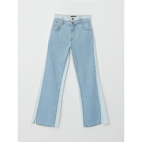 XSIDE Standart Fit Renk Bloklu Cep Detaylı Kadın Jean Pantolon XSIDE Standart Fit Renk Bloklu Cep Detaylı Kadın Jean Pantolon