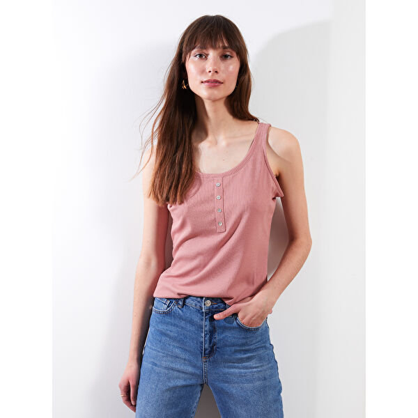 LCW CLASSIC U Yaka Düz Kolsuz Kadın Atlet