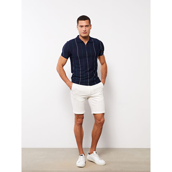 Polo Yaka Kısa Kollu Çizgili Erkek Tişört