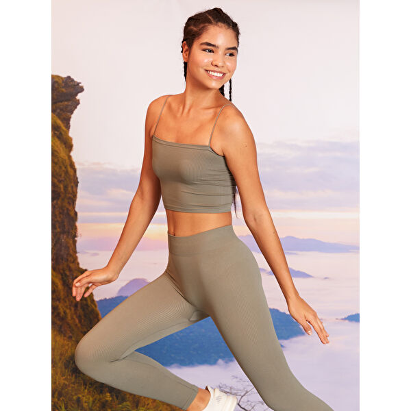 LCW ACTIVE Kare Yaka Askılı Düz Kadın Spor Atlet