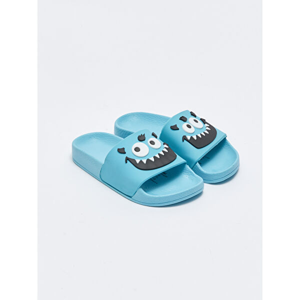 Patch Detaylı Erkek Çocuk Terlik