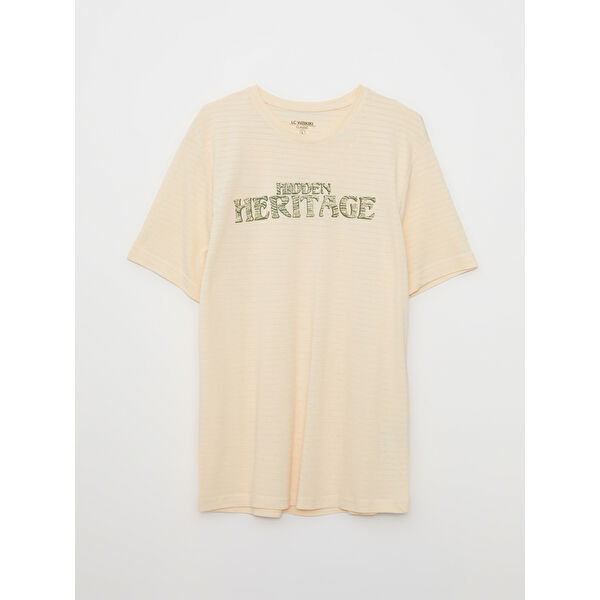 LCW CLASSIC Bisiklet Yaka Kısa Kollu Baskılı Erkek Tişört