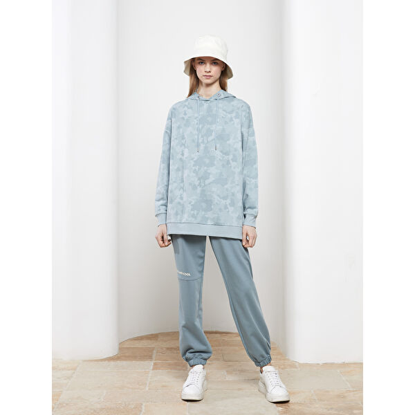 MODEST Kapüşonlu Batik Uzun Kollu Kadın Sweatshirt Tunik MODEST Kapüşonlu Batik Uzun Kollu Kadın Sweatshirt Tunik
