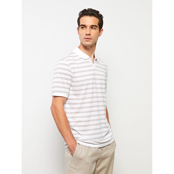 Polo Yaka Kısa Kollu Çizgili Penye Erkek Tişört Polo Yaka Kısa Kollu Çizgili Penye Erkek Tişört