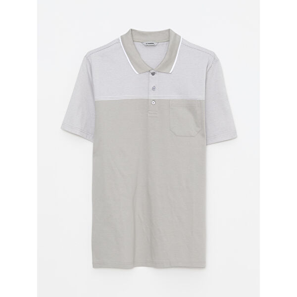 LCW CLASSIC Polo Yaka Kısa Kollu Çizgili Penye Erkek Tişört