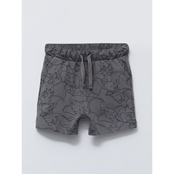 Beli Lastikli Dumbo Baskılı Erkek Bebek Şort