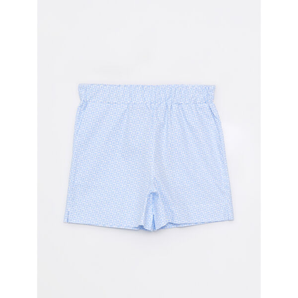 XSIDE Beli Lastikli Standart Fit Desenli Pamuklu Kadın Şort