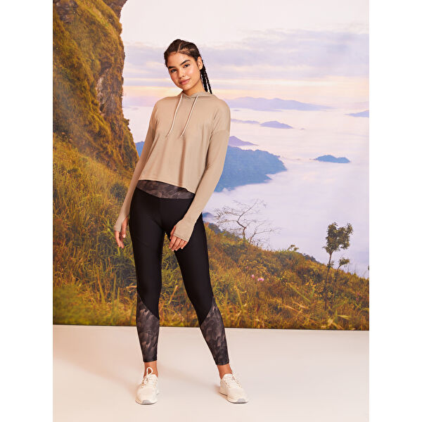 LCW ACTIVE Kapüşonlu Düz Uzun Kollu Kadın Sweatshirt LCW ACTIVE Kapüşonlu Düz Uzun Kollu Kadın Sweatshirt