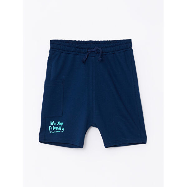 Beli Lastikli Baskılı Erkek Çocuk Şort