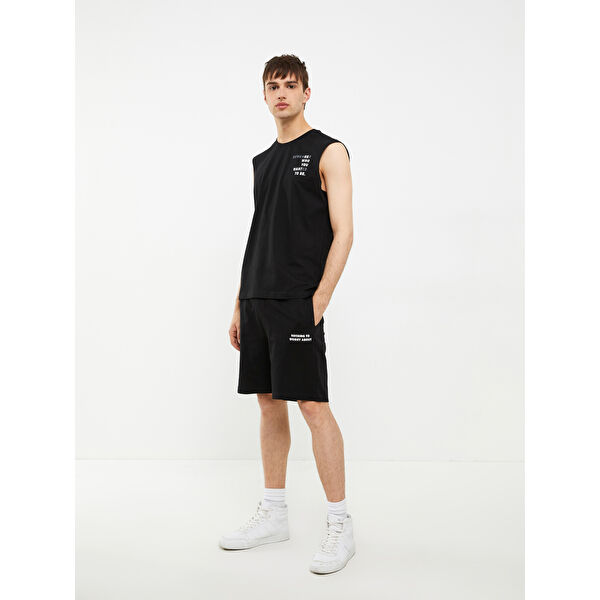 XSIDE Bisiklet Yaka Kolsuz Baskılı Penye Erkek Atlet