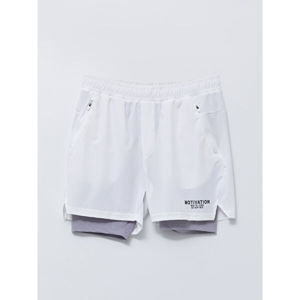 XSIDE Standart Kalıp Baskılı Erkek Spor Taytlı Şort XSIDE Standart Kalıp Baskılı Erkek Spor Taytlı Şort