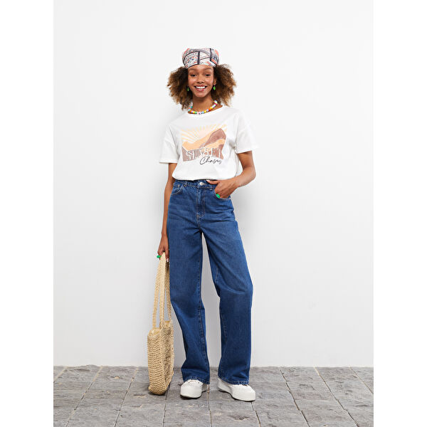 Standart Fit Cep Detaylı Kadın Sürdürülebilir Jean Pantolon