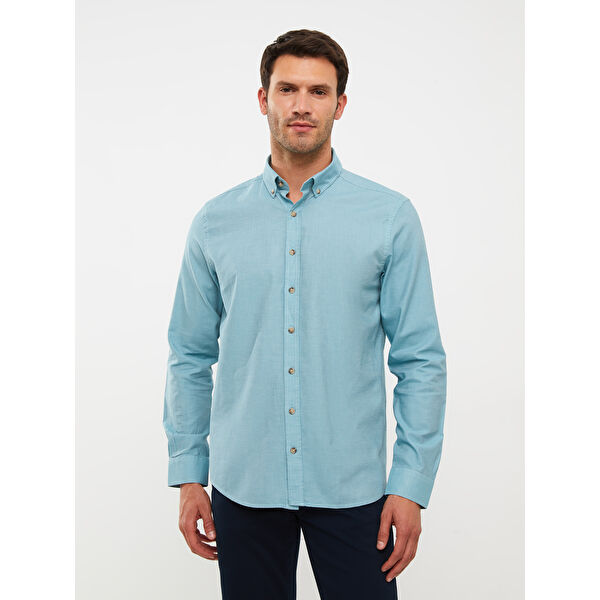 LCW BASIC Regular Fit Uzun Kollu Gabardin Erkek Gömlek LCW BASIC Regular Fit Uzun Kollu Gabardin Erkek Gömlek