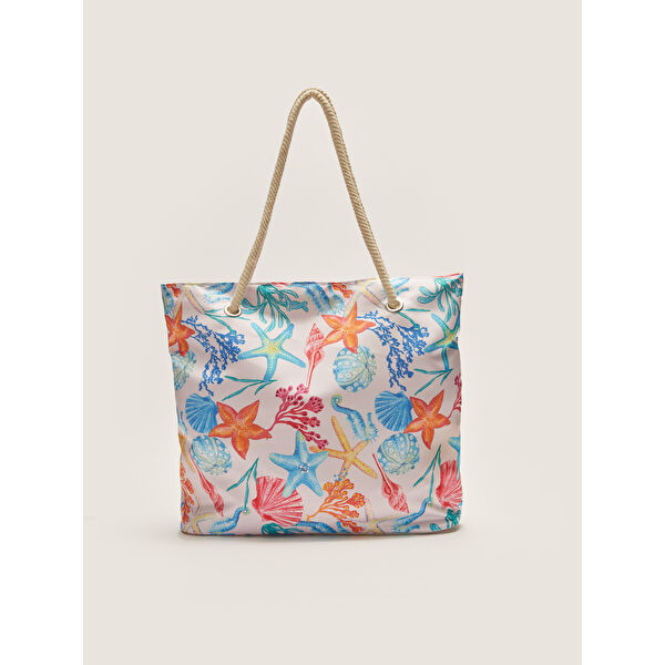 Desenli Kadın Plaj Çantası