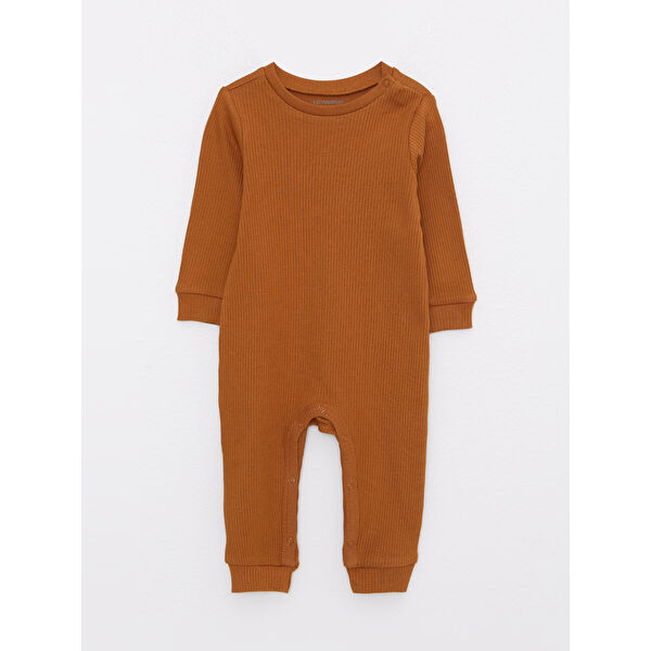 Bisiklet Yaka Uzun Kollu Pamuklu Erkek Bebek Tulum