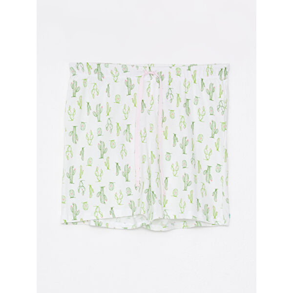 LCW DREAM Beli Lastikli Desenli Pamuklu Kadın Pijama Alt