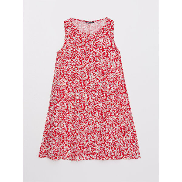 LCW CLASSIC Bisiklet Yaka Desenli Kolsuz A Kesim Viskon Kadın Elbise LCW CLASSIC Bisiklet Yaka Desenli Kolsuz A Kesim Viskon Kadın Elbise