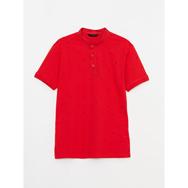 LCW CASUAL Hakim Yaka Kısa Kollu Desenli Erkek Tişört