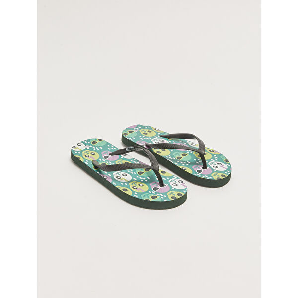 Baskılı Parmak Arası Erkek Çocuk Plaj Terliği