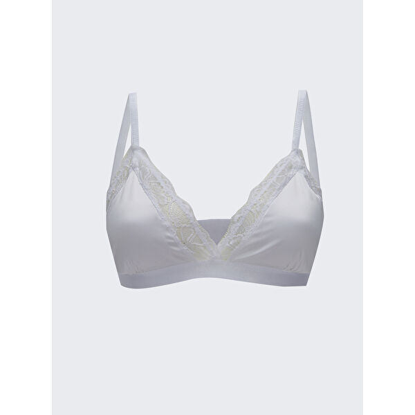 LCW DREAM Balensiz Dolgusuz Dantel Detaylı Saten Bralet Sütyen