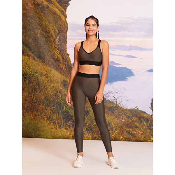 LCW ACTIVE Beli Lastikli Renk Bloklu Kadın Spor Tayt LCW ACTIVE Beli Lastikli Renk Bloklu Kadın Spor Tayt