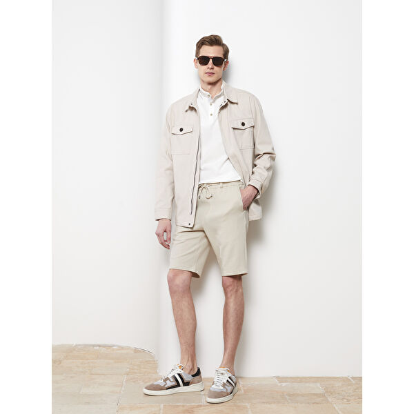 LCW VISION Slim Fit Dokulu Erkek Şort