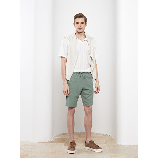 LCW VISION Slim Fit Dokulu Erkek Şort