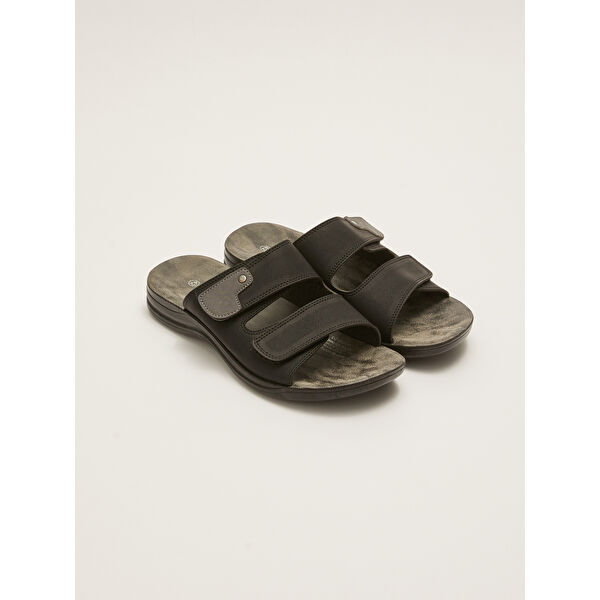 Çift Bantlı Cırt Cırtlı Erkek Terlik