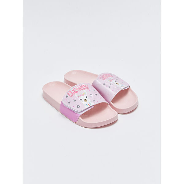 Baskılı Tek Bantlı Kız Çocuk Terlik