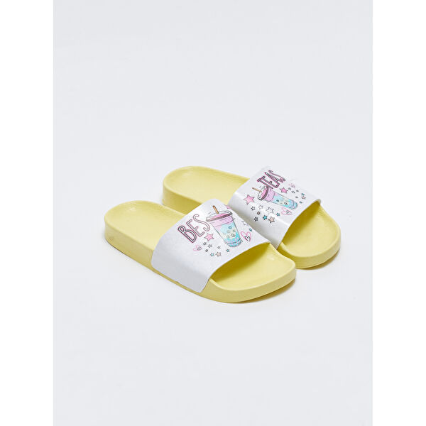 Baskılı Tek Bantlı Kız Çocuk Terlik