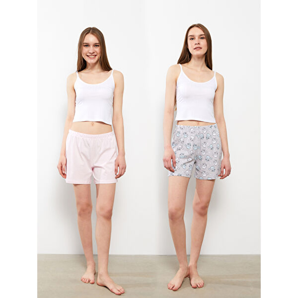 LCW DREAM Beli Lastikli Desenli Pamuklu Kadın Pijama Alt 2'li