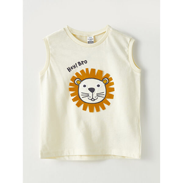 Bisiklet Yaka Baskılı Erkek Bebek Atlet