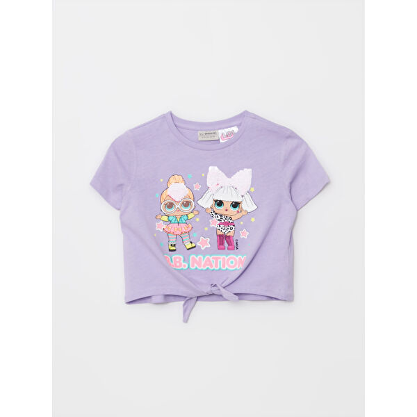 Bisiklet Yaka LOL Surprise OMG Lisanslı Kısa Kollu Kız Çocuk Tişört